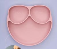 China Silicone Plates And Bowls Customized Silicone Products Pink for sale