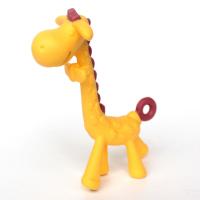 China Pink Green Giraffa Silicone Teether Soft And Durable For Babies for sale