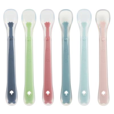 China Non-Toxic Bear Silicone Spoon Fork For Kitchen Utensils Eco-Friendly Durable for sale