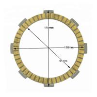 China Paper-based Non-asbestos Motorcycle Clutch Friction Plate 119mm*91mm for Honda CB125 CG125 for sale
