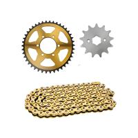China Motorcycle Drive Chain Sprocket Kit Gold 520H-116L for ITALIKA 250Z RT250 for sale