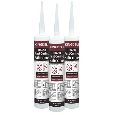 China Universal Fast Cure Acetic Silicone Sealant For Door Glaziery Multipurpose for sale