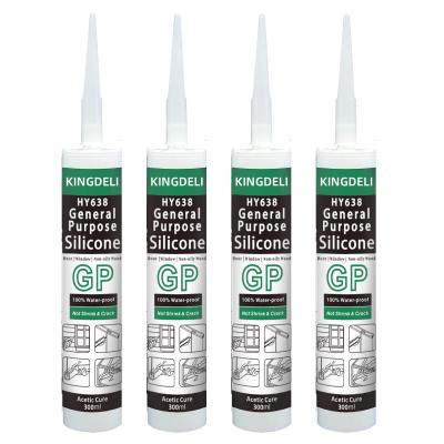 China Non Toxic Weather Resistance Clear Acetic Silicone Sealant Tube for sale