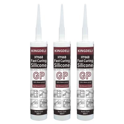 China Quick Dry Acetic Silicone Sealant Transparent Color Water Resistant for sale