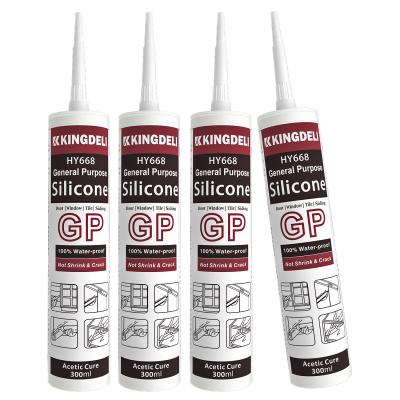 China Acetic Silicon GP White Grey Black Adhesive Sealant For Window for sale