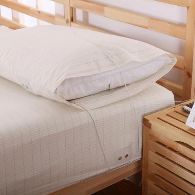 China EMF Earthing Grounded Bed Sheet 100% Cotton Silver Fiber 1.5m x 2m for sale