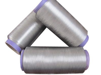 China Silver Conductive Yarn 100% Pure Silver Fiber 0.08mm Diameter for ESD EMI Shielding for sale