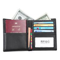 China RFID Blocking Passport Wallet with 10 Card Slots and 2 ID Windows for sale