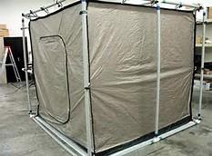 China Nickel Copper Conductive Fabric for RF Shielding Tent 70-80dB Attenuation Grey for sale