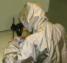 China RF Shielding Nickel Copper Plain Weave Conductive Fabric 70dB at 3GHz for Radiation Protection Suits for sale