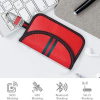China RFID Signal Blocking Car Key Pouch Anti Spy Faraday Bag for Keyless Entry Protection for sale