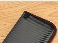 China RFID Blocking Anti Electromagnetic Carbon Fiber Pouch 19x10cm 75dB Shielding for sale