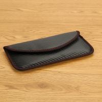 China RFID Blocking Anti Electromagnetic Carbon Fiber Pouch 19x10cm 75dB Shielding for sale