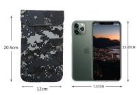 China RF Shielding Faraday Phone Case Pouch 12x20.5cm 75dB Attenuation for sale