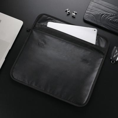 China EMF Shielding Anti RFID Anti Spy PU Laptop Bag 37x26cm 75dB Attenuation for sale