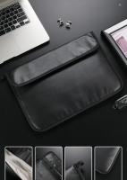 China EMF Shielding Anti RFID Anti Spy PU Laptop Bag 37x26cm 75dB Attenuation for sale
