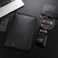 China EMF Shielding Anti RFID Anti Spy PU Laptop Bag 37x26cm 75dB Attenuation for sale