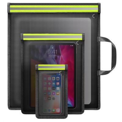 China EMF RFID Shielding Fireproof Large Luminous Faraday Bag 43x38cm 75dB Attenuation for sale