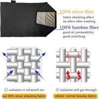 China Bamboo Silver Fiber EMF Radiation Shield Scarf 42cm x 24cm 55-65dB Attenuation for sale