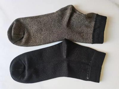 China Silver Fiber Antibacterial Health Massage Socks for Men Women Average Size Black Custom for sale