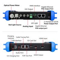 China IPCX 7-Inch 6K H.265 Main Stream 8MP Coax HD Dual Gigabit TDR Breakpoint Anti-Burn Wire Tracing HDMI Multi-Power CCTV Tester for sale
