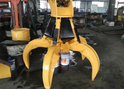 China Hydraulic Orange Peel Grab Bucket 0.57 Cum Closed Volume 100-200L/Min Grab Flow for sale