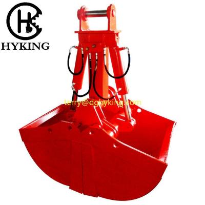 China Hydraulic Clamshell Grapple Bucket with 1.6m³ Capacity for 30ton Excavator Made of Q345B+HARDOX450 Material for sale