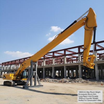 China 16800mm Max Reach Height Excavator Boom Arm Long Reach And Durable Without Counter Weight Perfect For Construction Sites for sale