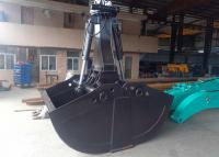 China Q345B NM400 Excavator Thumb Grab Hitachi Orange Color 990Mm Bucket Width for sale