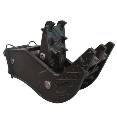 China 2250 KN Excavator Grab Attachment , Hydraulic Breaker Attachment 4 Side Blade for sale