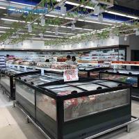 China High Visual Display Deep Freezer , Glass Door Sliding Lid Chest Freezer for sale