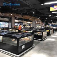 China Open Supermarket Island Freezer Automatic Defrosting Horizontal Display for sale