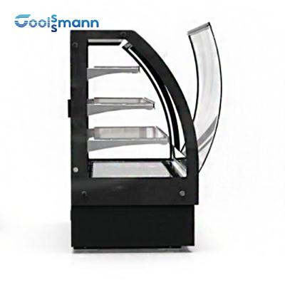 China LED Cake Display Cooler Indoor Pastry Glass Refrigerator Showcase Cabinet for sale