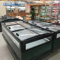 China Horizontal Supermarket Island Freezer Refrigerated Display Cabinet Cooler for sale