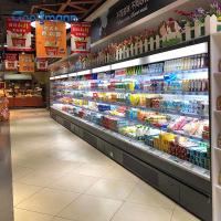 China Fruit Vegetable Refrigerated Show Case , 830L Supermarket Chilled Display Cabinet for sale