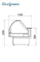 China Curved Glass Deli Display Refrigerator for sale
