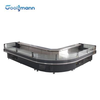 China 160L Meat Freezer Showcase Butchery No Door Display Fridge Frost - Free for sale