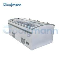 China ETL Gas Station & Mini Store Two Sides Open Island Freezer for sale
