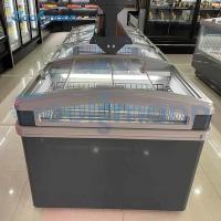 China ETL Gas Station & Mini Store Two Sides Open Island Freezer for sale