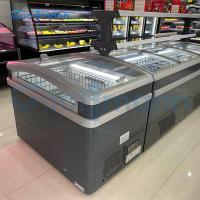 China ETL Gas Station & Mini Store Two Sides Open Island Freezer for sale