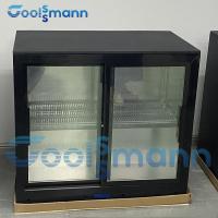 China Small Drinks Backbar Cooler Fridge Sliding Door With Roll Bond Evaporator for sale