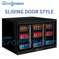 China Digital Thermostat Beer Bottle Fridge Chiller , Glass Door Small Beer Fridge Cabinet for sale