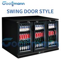 China Digital Thermostat Beer Bottle Fridge Chiller , Glass Door Small Beer Fridge Cabinet for sale