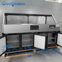 China There Are Four -2 ℃ Refrigeration Cabinet Bottom Of The Square Glass Service  Deli Chiller for sale