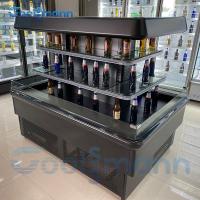 China Mini Half Height Food Display Cooler Multideck Beverage Cabinet Refrigerated Case for sale
