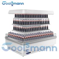 China Mini Half Height Food Display Cooler Multideck Beverage Cabinet Refrigerated Case for sale
