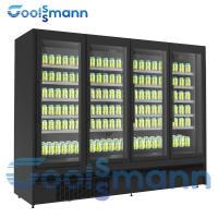 China Glass Door Beverage Display Fridge Plug In Automatic Defrosting Glass Door Cooler For Beverage for sale