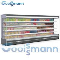 China Drink Display Multideck Open Chiller With Night Curtain Showcase Refrigerator for sale