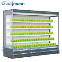 China Drink Display Multideck Open Chiller With Night Curtain Showcase Refrigerator for sale