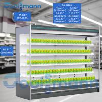 China Drink Display Multideck Open Chiller With Night Curtain Showcase Refrigerator for sale